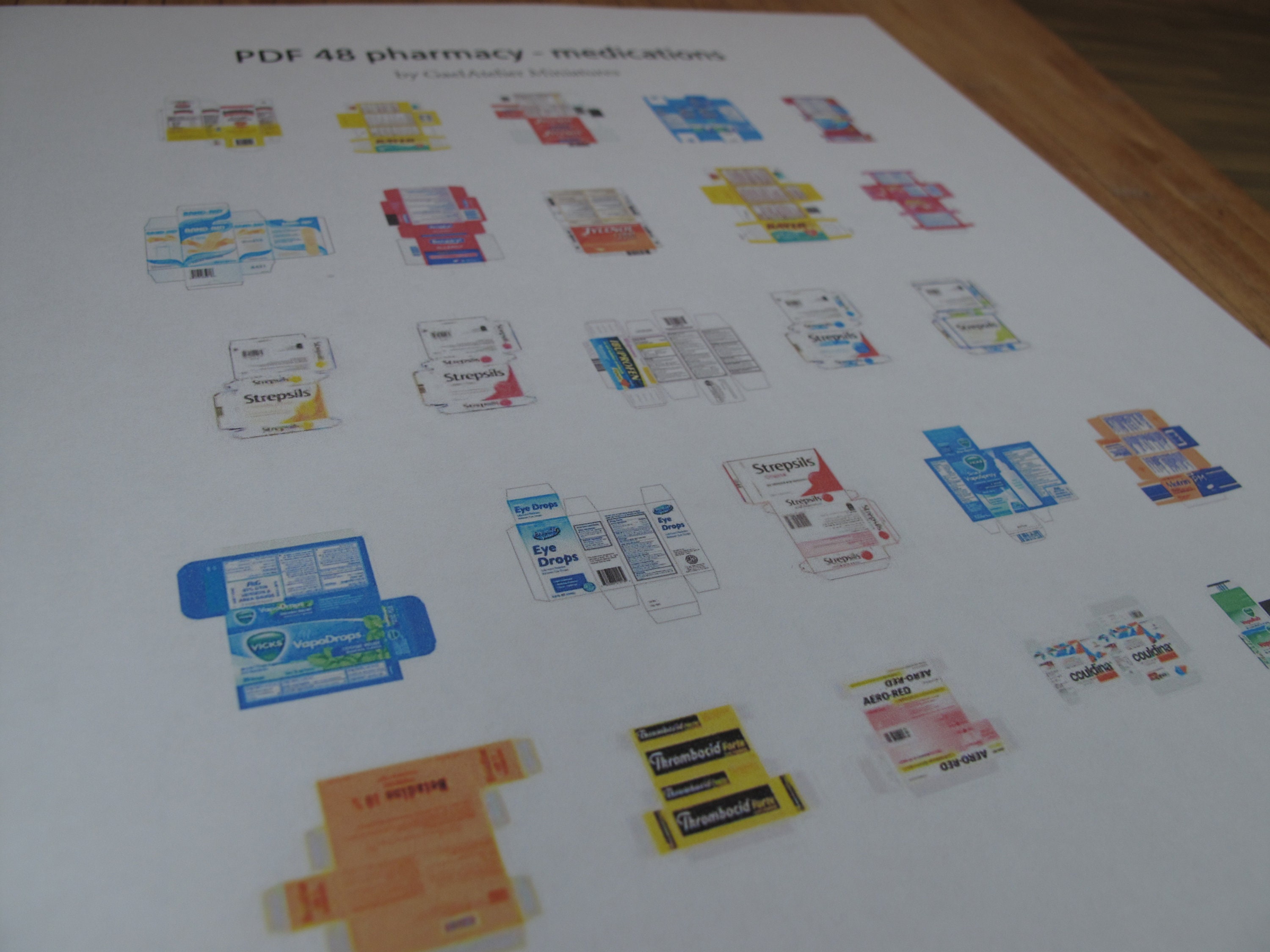 Downloadable Pharmacy Medication Box Prints Diy Set. Dollhouse | Etsy