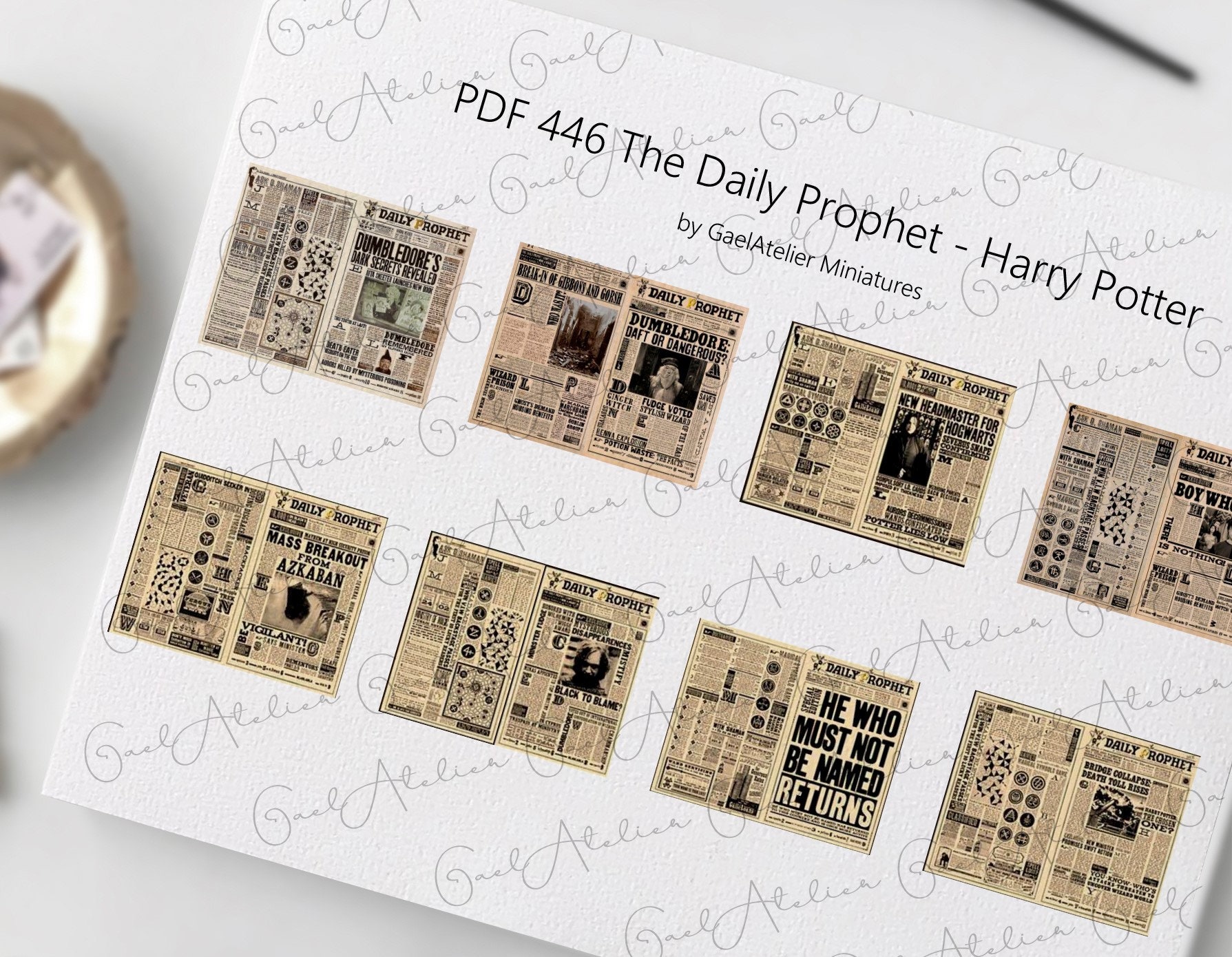 Downloadable the Daily Prophet Cover Books Set . Antique - Etsy UK