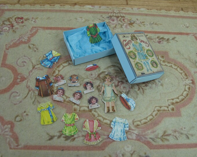 NEW 1:12 Miniature Paper Doll. German Paper Dolls Box Toy - Etsy