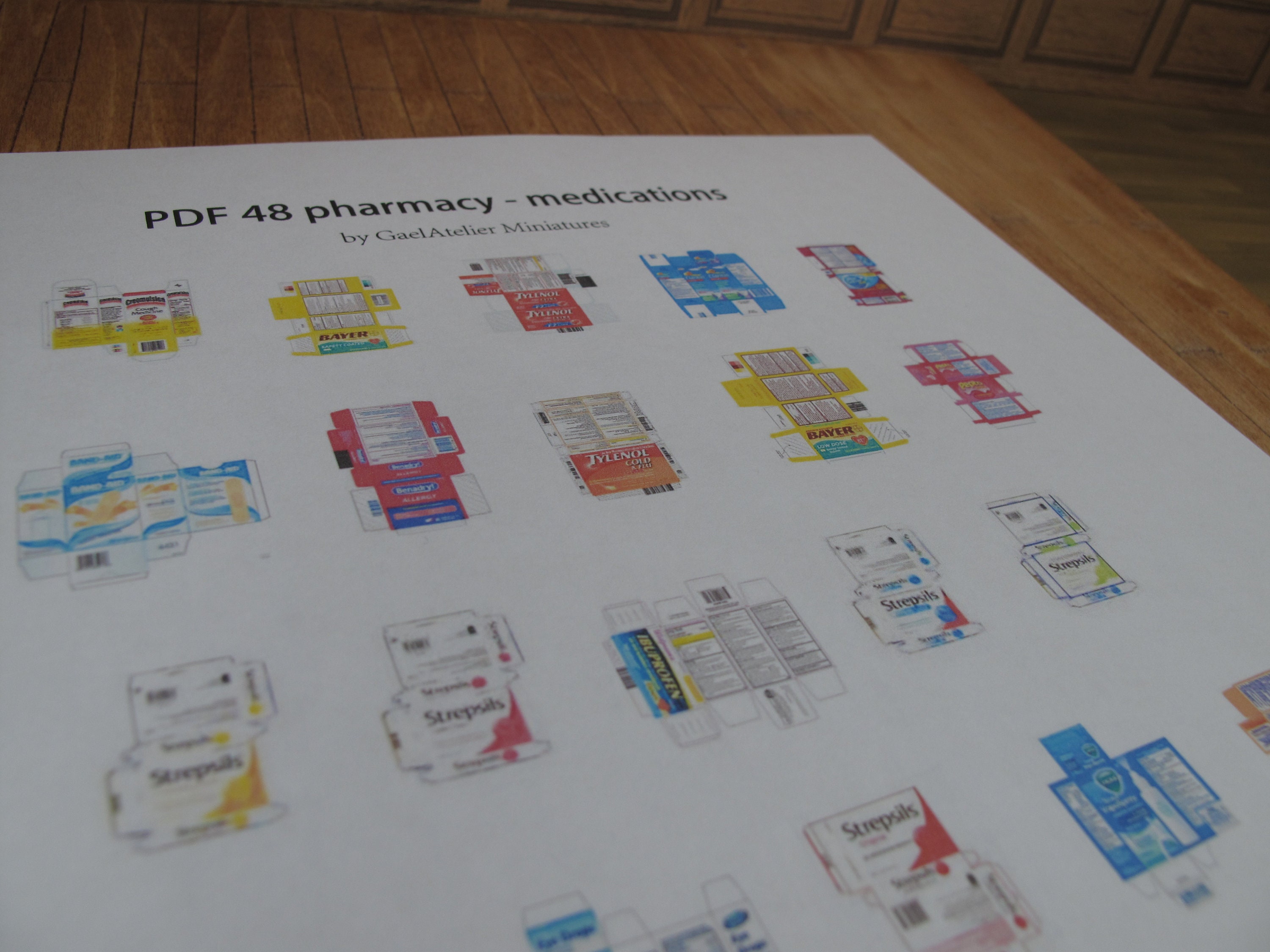 Downloadable Pharmacy Medication Box Prints Diy Set. Dollhouse | Etsy