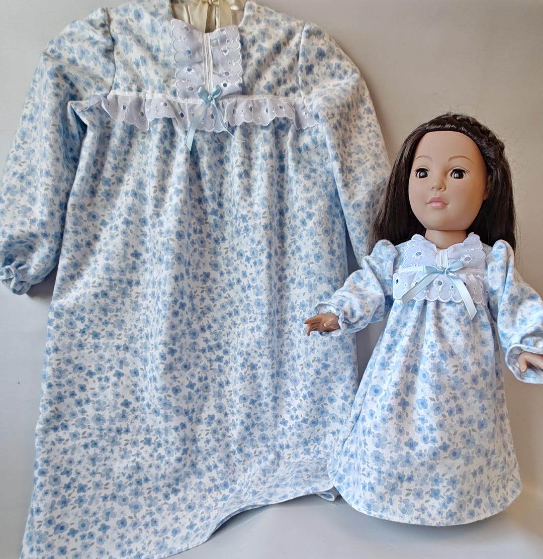 Matching Nightgowns for Your Girl and Her American Girl Doll or Any 18 ...