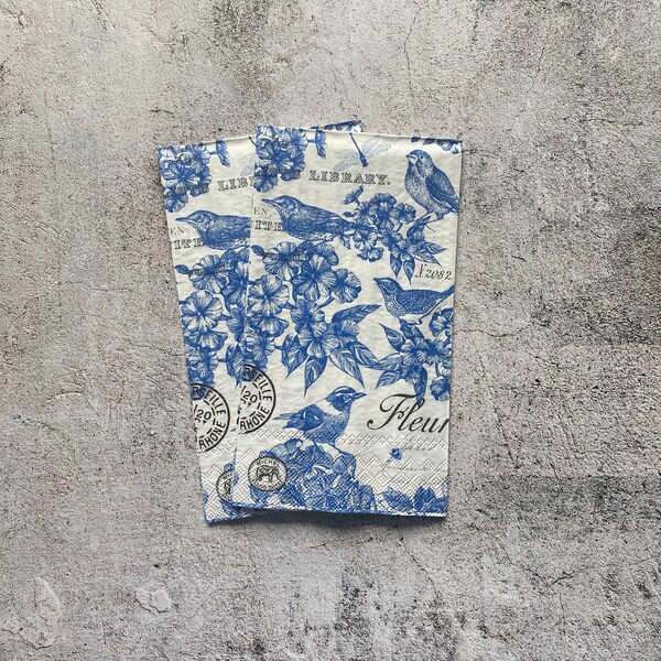 Blue Bird Decoupage - Etsy