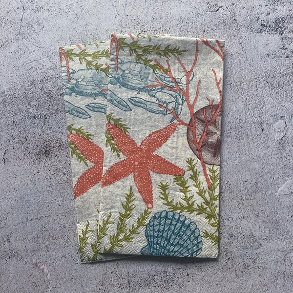 Crab Decoupage Paper - Etsy