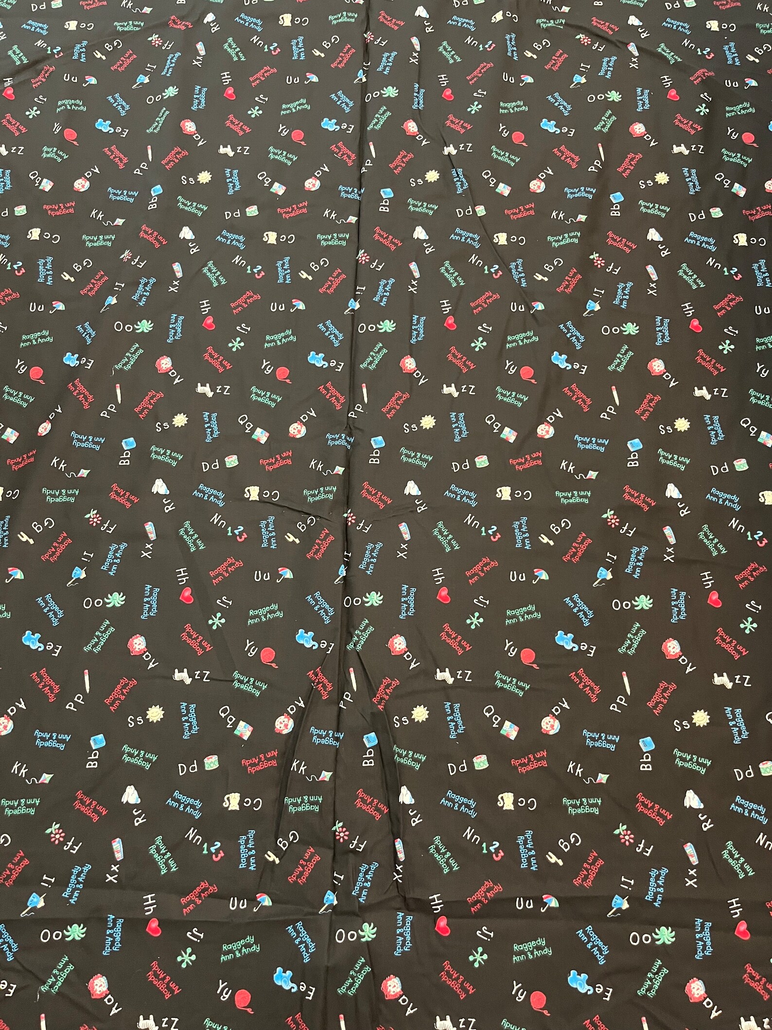 Raggedy Ann and Andy Chalkboard Fabric Out of Print Made by Spring for ...