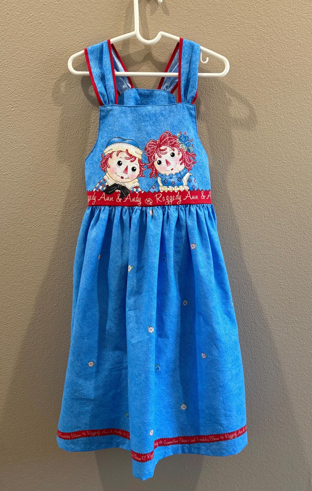 Raggedy Ann and Raggedy Andy Little Girl’s Jumper or Sun Dress Size 6 ...
