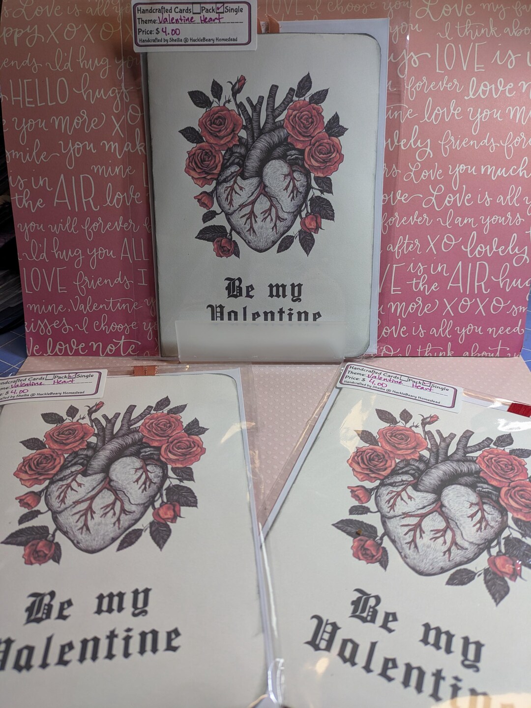 Heart Valentine Cards - Etsy