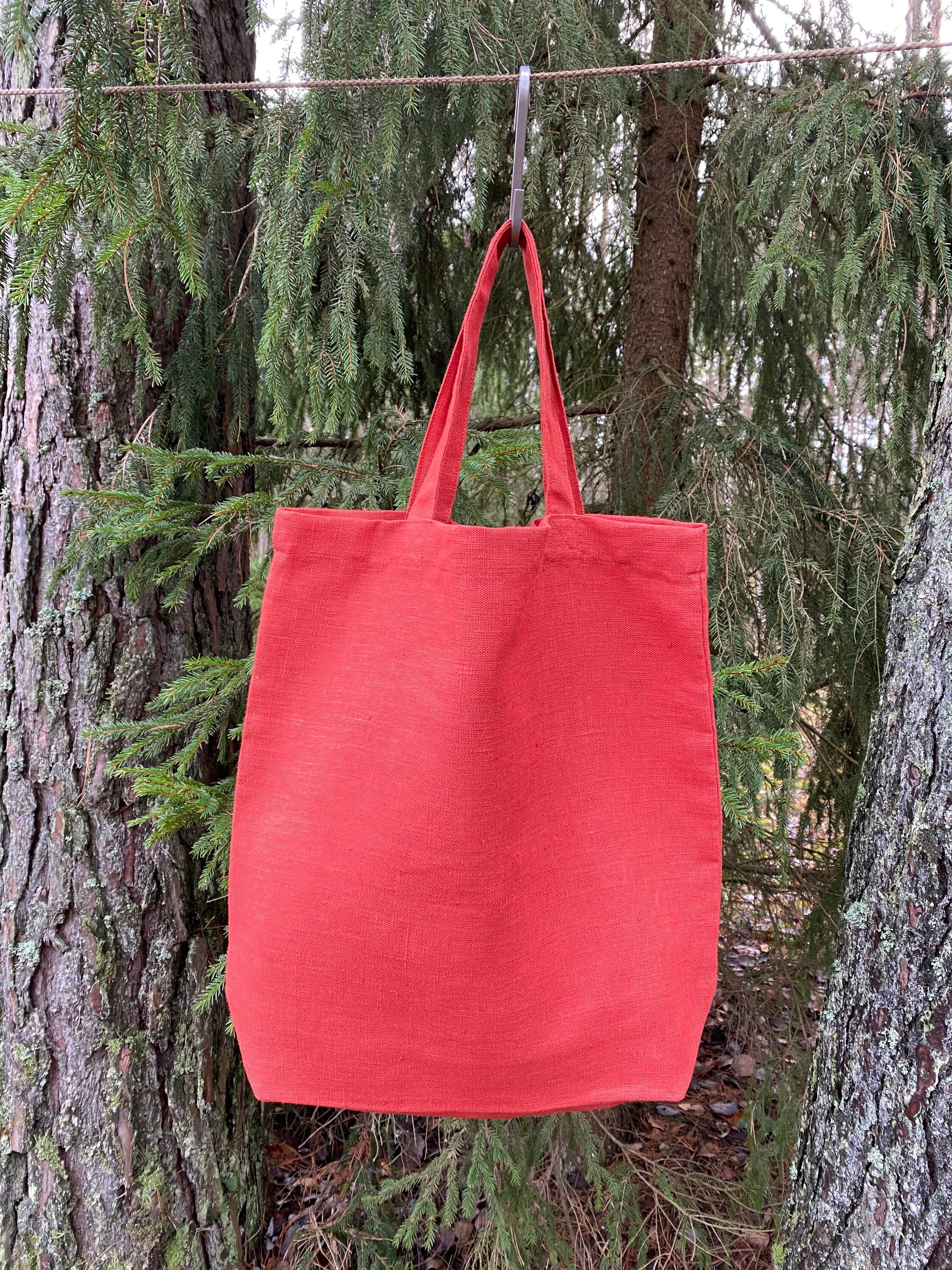 Handmade Linen Tote Bag: Reusable Shopping or Beach Bag - Etsy