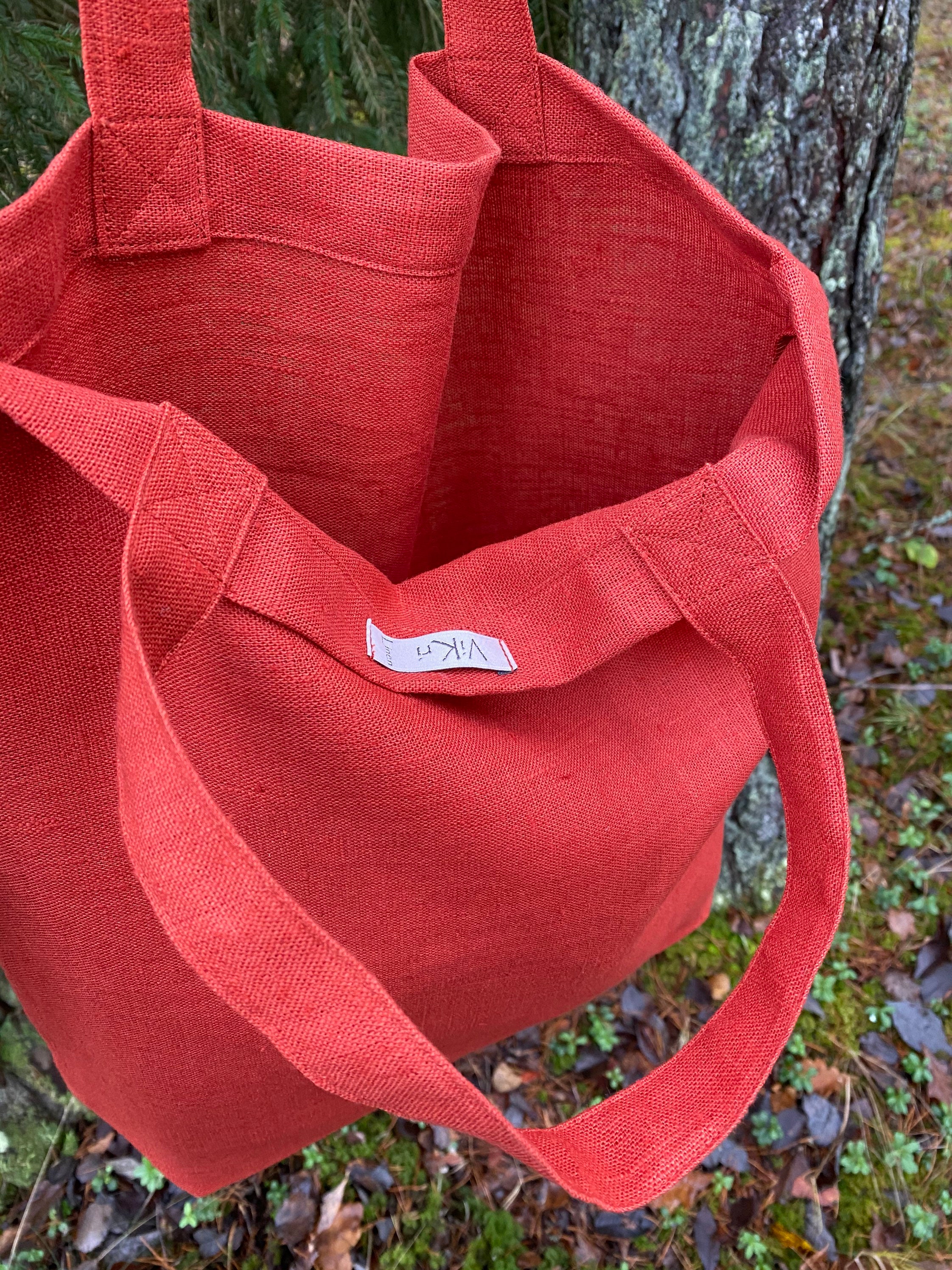 Handmade Linen Tote Bag: Reusable Shopping or Beach Bag - Etsy