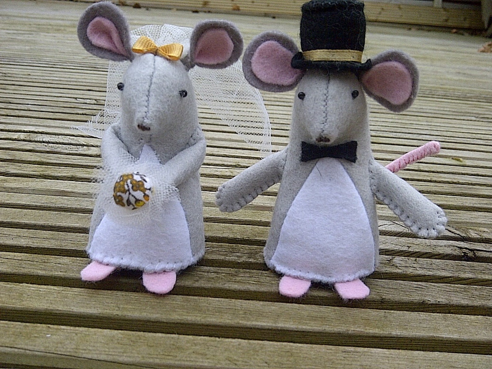 Handmade Mice Wedding Cake Cheese Topper Felt - Made to Order - Etsy