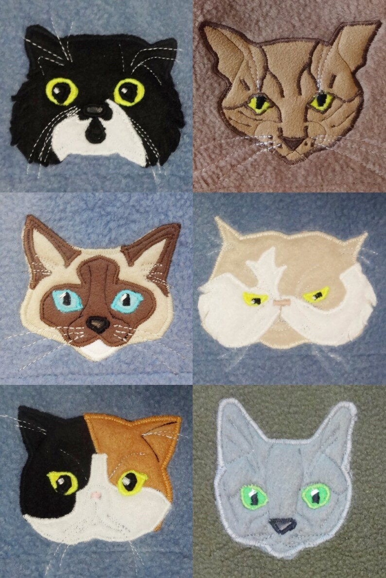 Cat Portrait Custom Patch. Textile Art - Etsy Israel