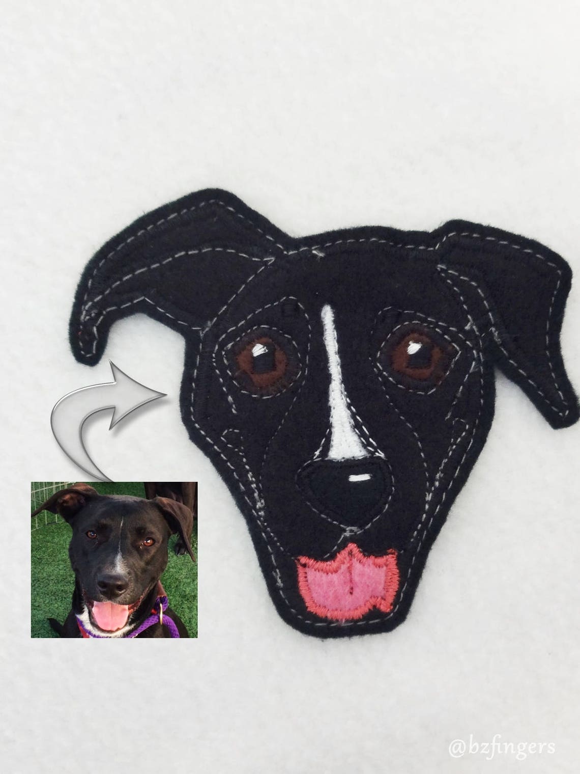 Dog Portrait Patch. Personalized Custom Gift. Textile Art. - Etsy