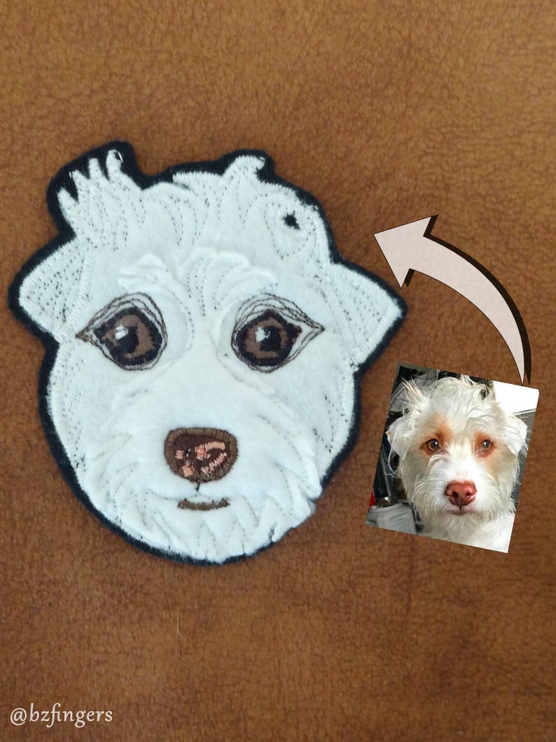 Dog Portrait Patch. Personalized Custom Gift. Textile Art. - Etsy