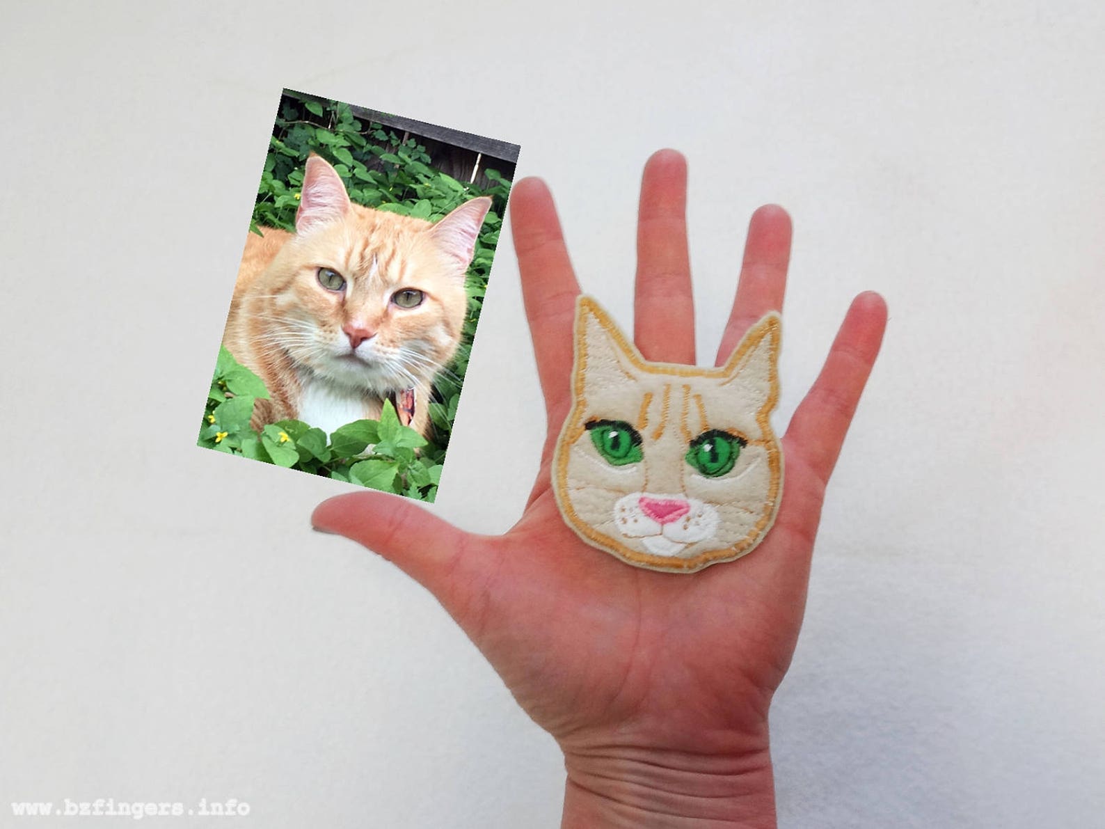 Cat Portrait Custom Patch. Textile Art - Etsy Israel