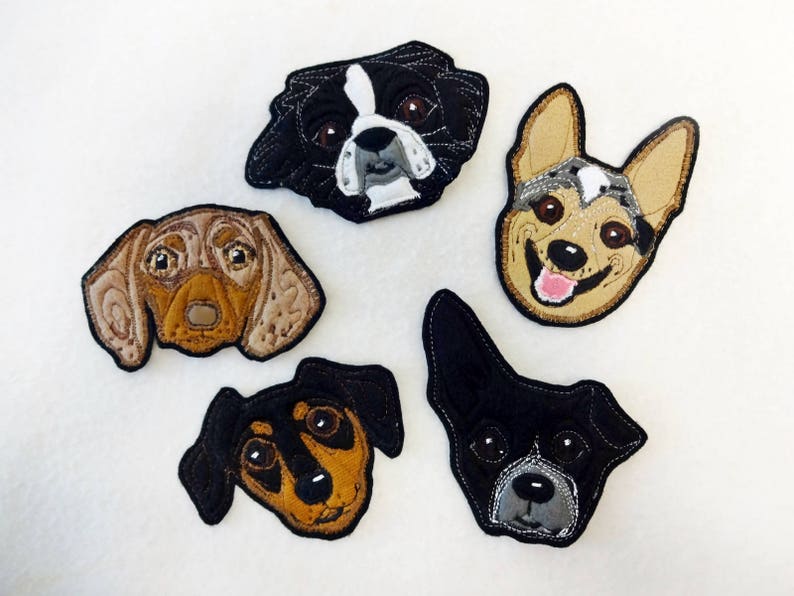 Dog Portrait Patch. Personalized Custom Gift. Textile Art. - Etsy