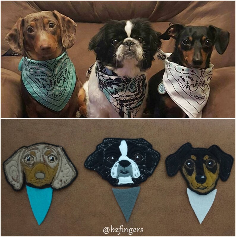 Dog Portrait Patch. Personalized Custom Gift. Textile Art. - Etsy