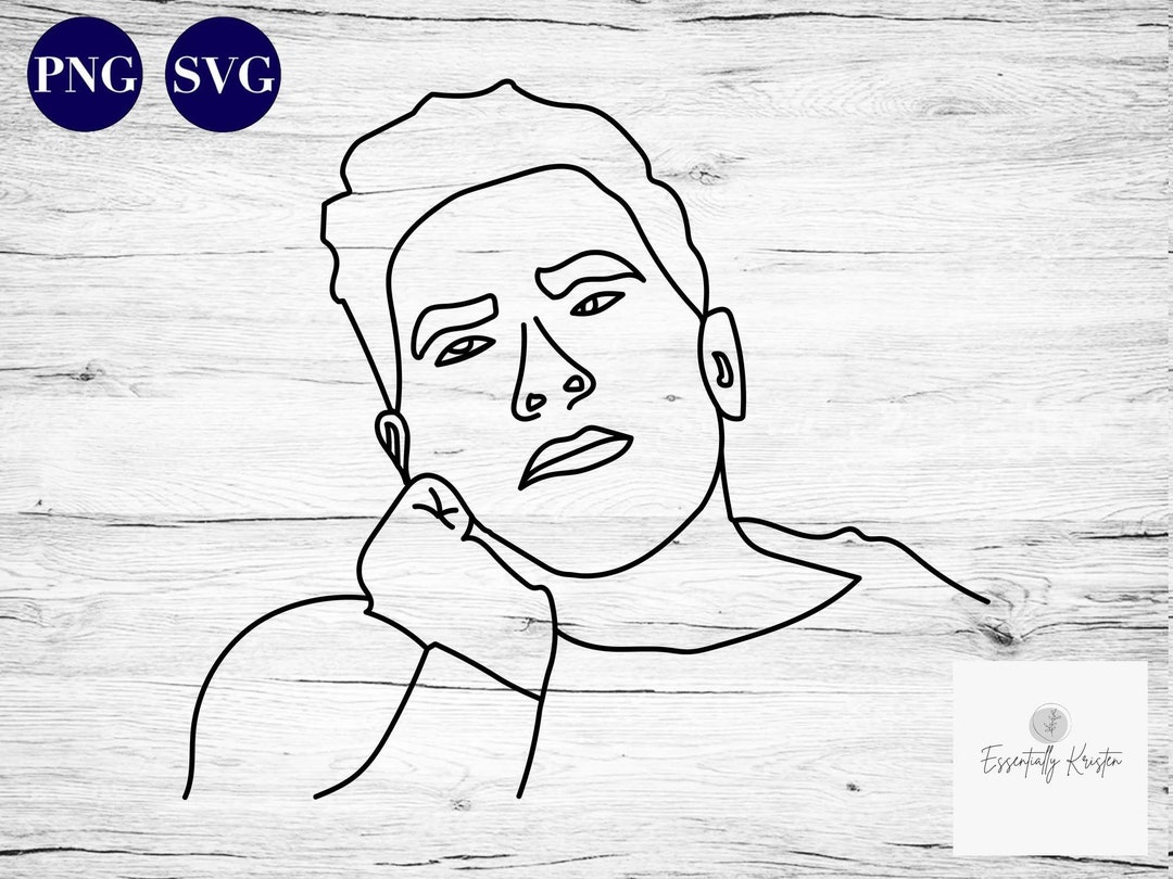 David Rose Line Art SVG, PNG, Schitt's Creek Fan Art (digital File) - Etsy