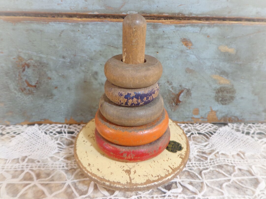 Vintage Stacking Toy ~ Wooden Ring Toy ~ Vintage Holgate Toy - Etsy