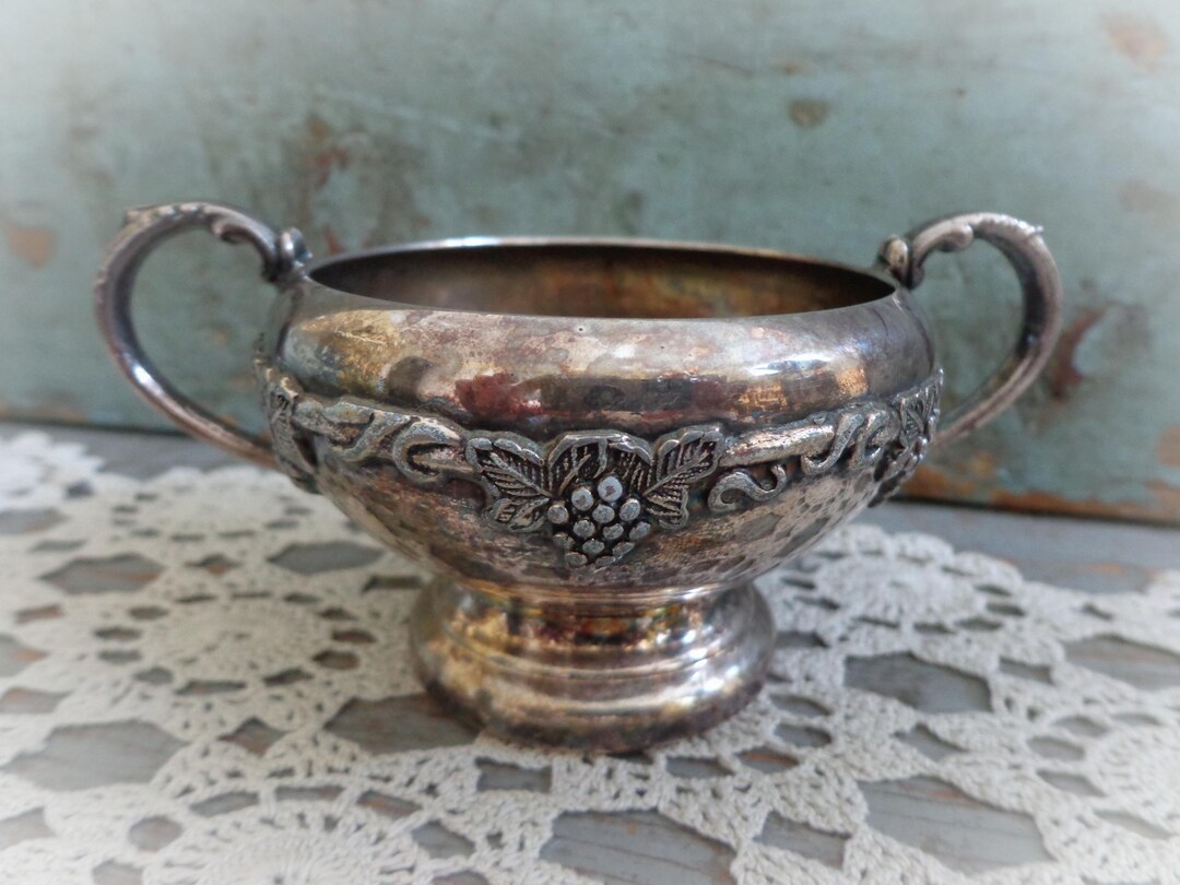 Vintage Silverplate Trophy Antique Loving Cup Silver Sugar Bowl Lipman ...