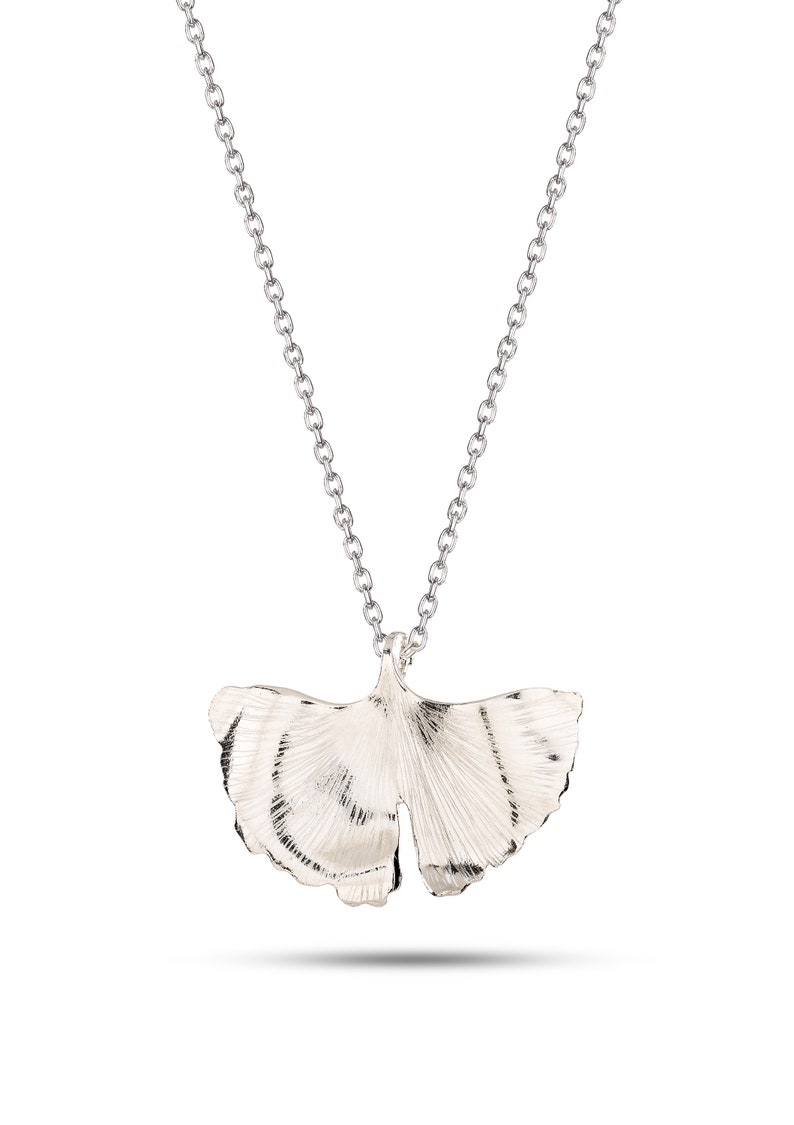 Handmade Sterling Silver Ginkgo Leaf Pendant Necklace, Personalized - Etsy
