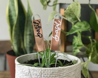 Copper Garden Markers Metal Plant Labels Plant Tags Herb Markers Garden ...