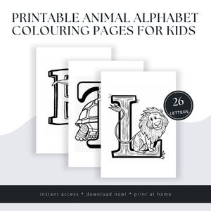 Printable Animal Alphabet Colouring Pages for Kids | ABC Letters ...