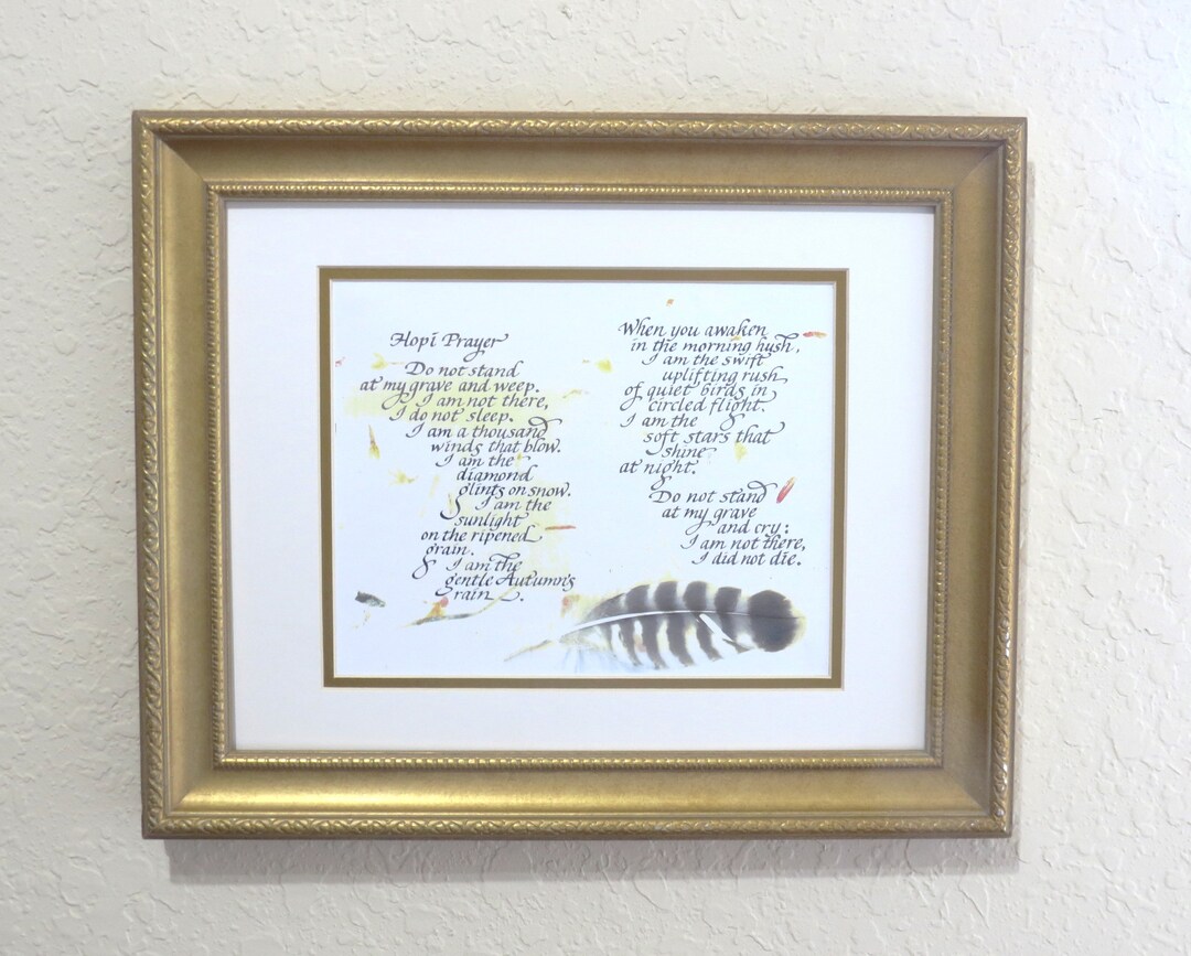 Poetic Hopi Prayer for Bereavement Print Native American Prose Sympathy ...