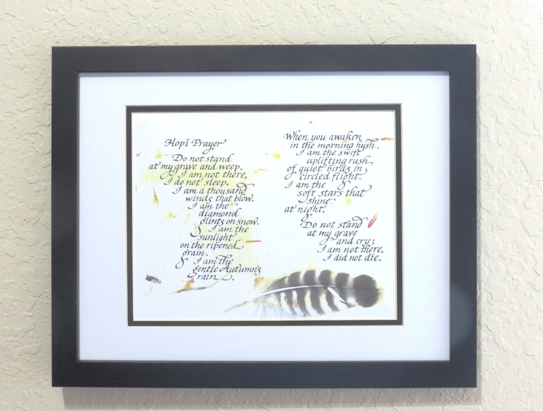 Hopi Prayer Feather Grief Print: Sympathy, Native American Prose. - Etsy