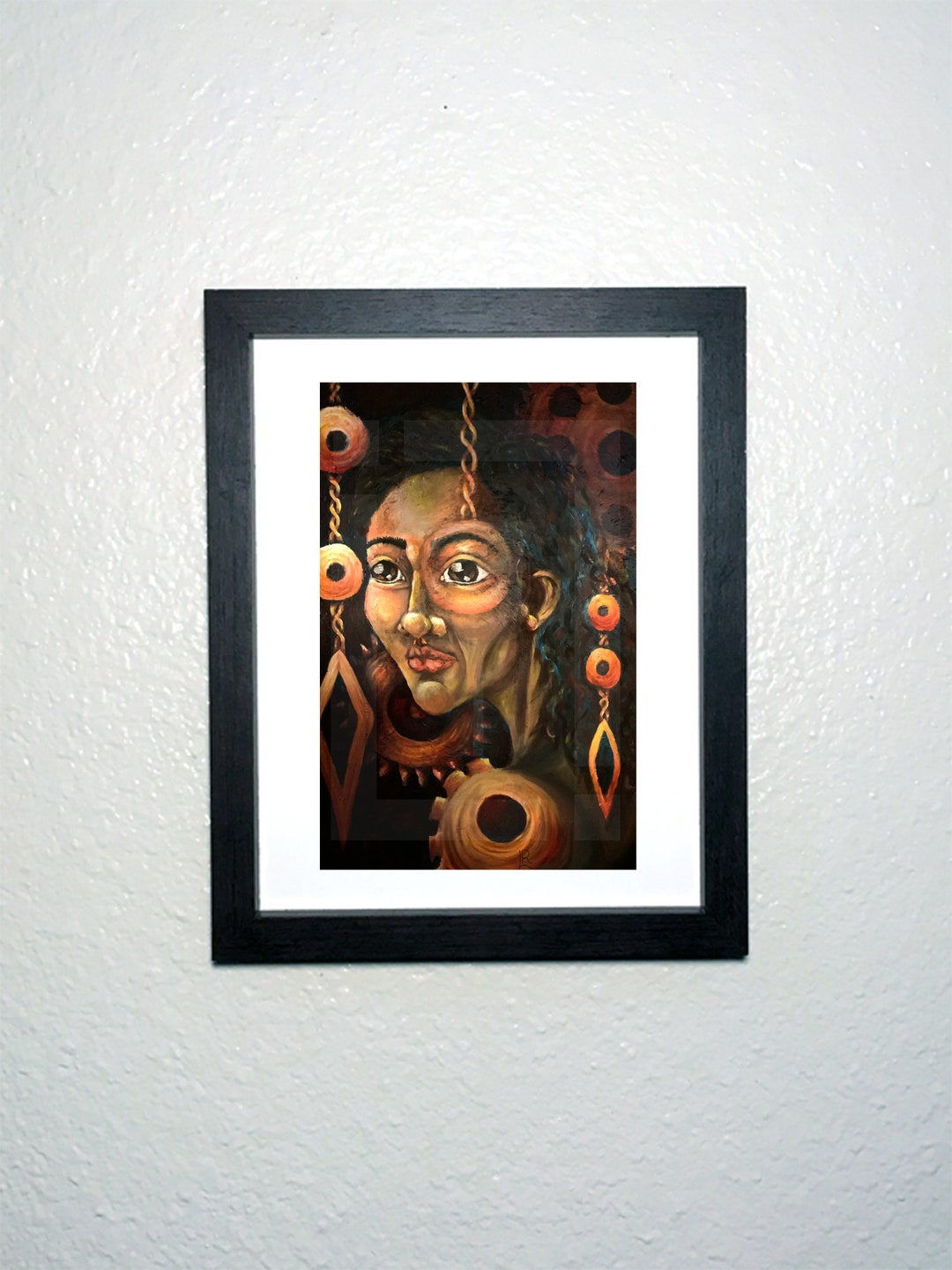 Portrait With Time, Portrait Illustration, Portrait Print, Portrait Art ...