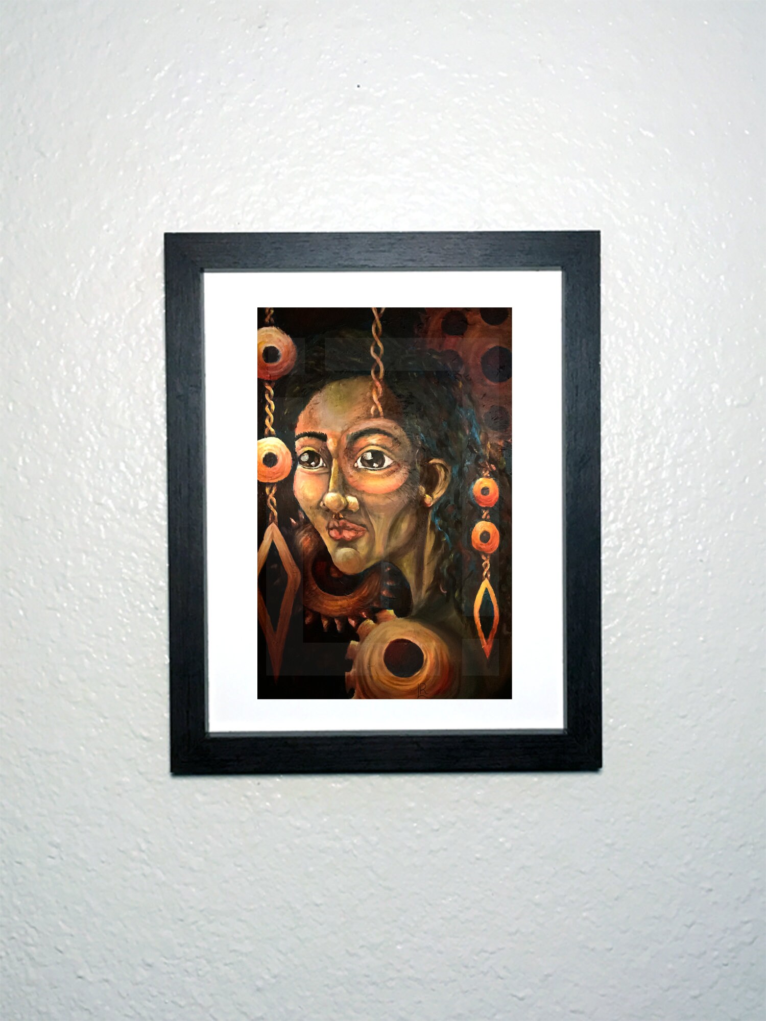 Portrait With Time, Portrait Illustration, Portrait Print, Portrait Art ...