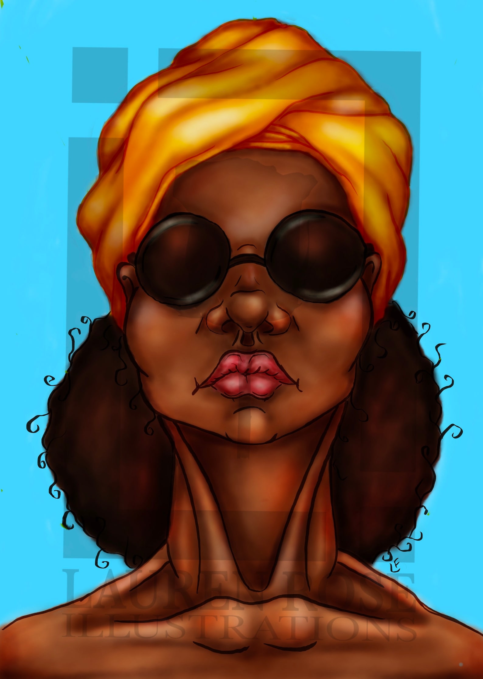 Portrait With Shades, Portraits, Black Art, African American Art - Etsy
