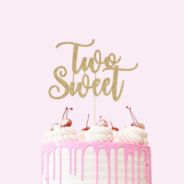 Two Sweet Cake Topper - Etsy