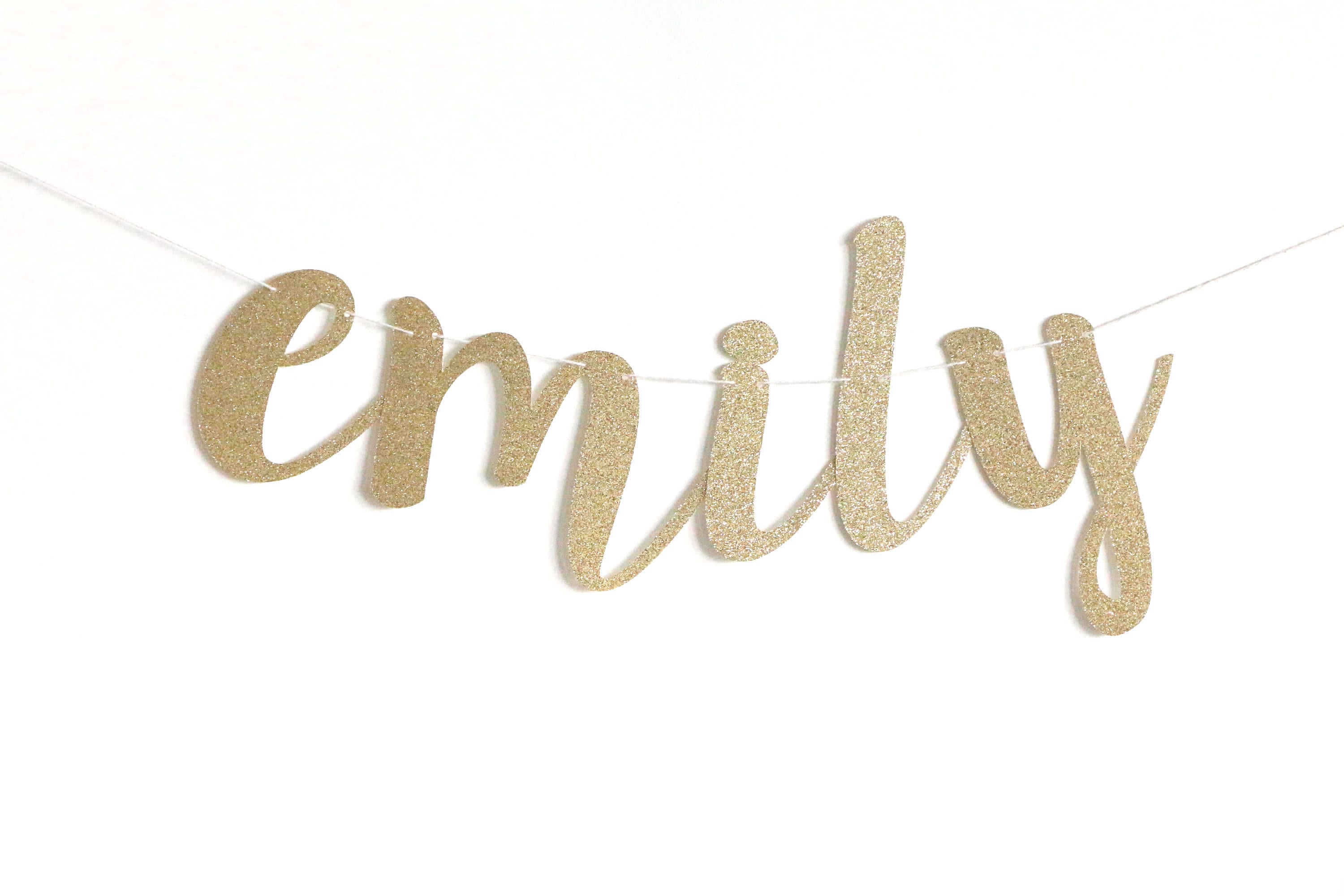 Custom Cursive Name Banner Script Banner Bridal Shower | Etsy
