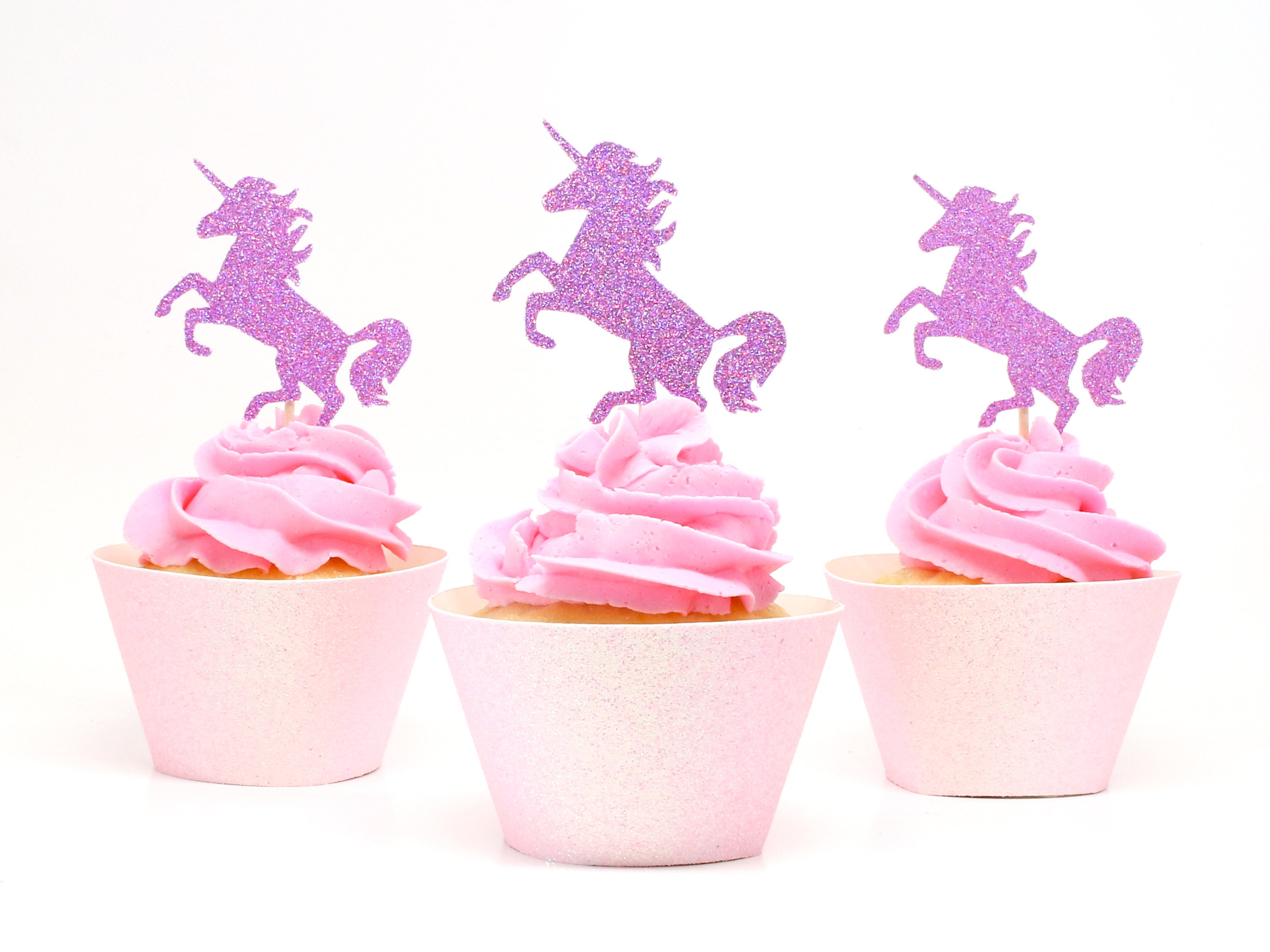 Unicorn Cupcake Toppers Glitter First Birthday Decor. - Etsy Canada