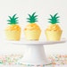 Pineapple Top Cupcake Toppers Green Glitter 12 Toppers - Etsy