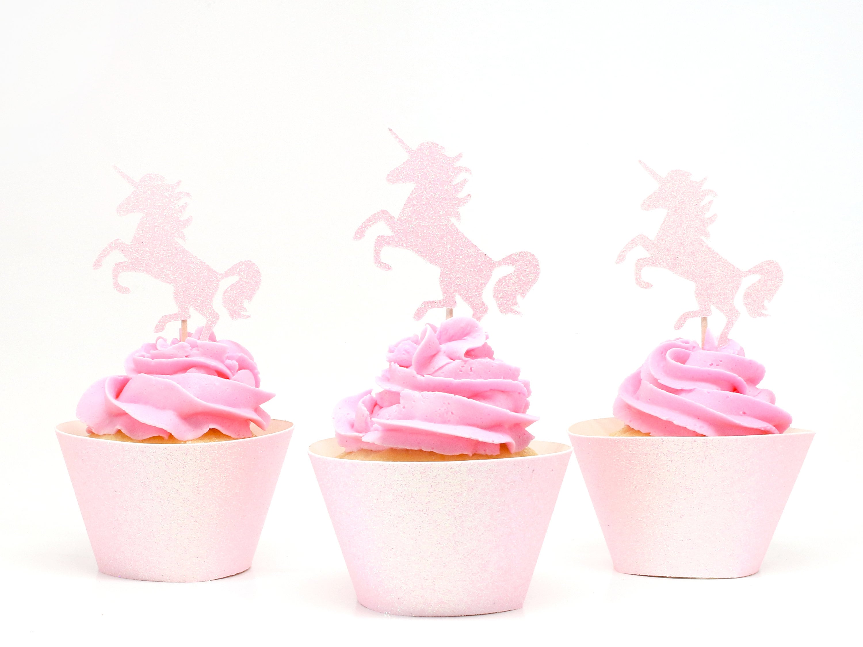 Unicorn Cupcake Toppers Glitter First Birthday Decor. | Etsy Canada
