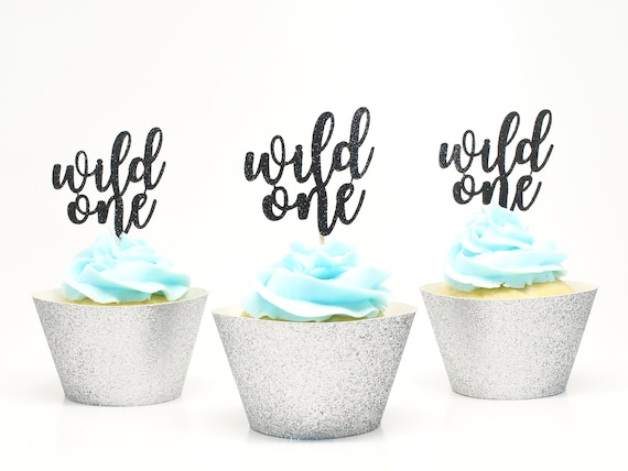 Wild One Cupcake Toppers - First Birthday by Tender Love Cardstock ...