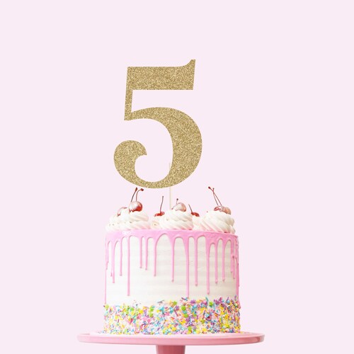 Five Cake Topper Fifth Birthday Cake Topper Photo Prop - Etsy Canada