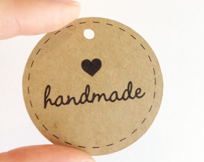 Handmade Circle Tags 2.0 Etsy Shop Supplies. - Etsy