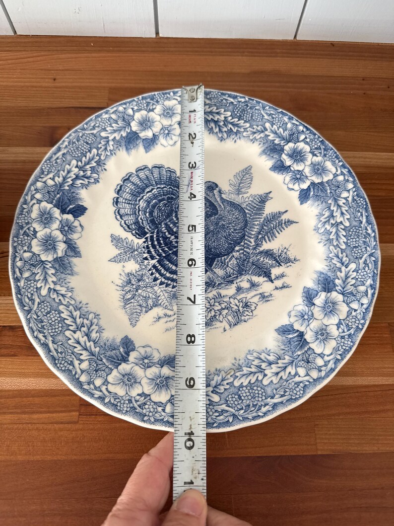 Blue Thanksgiving Turkey Dinner Plates and Bowl - Etsy