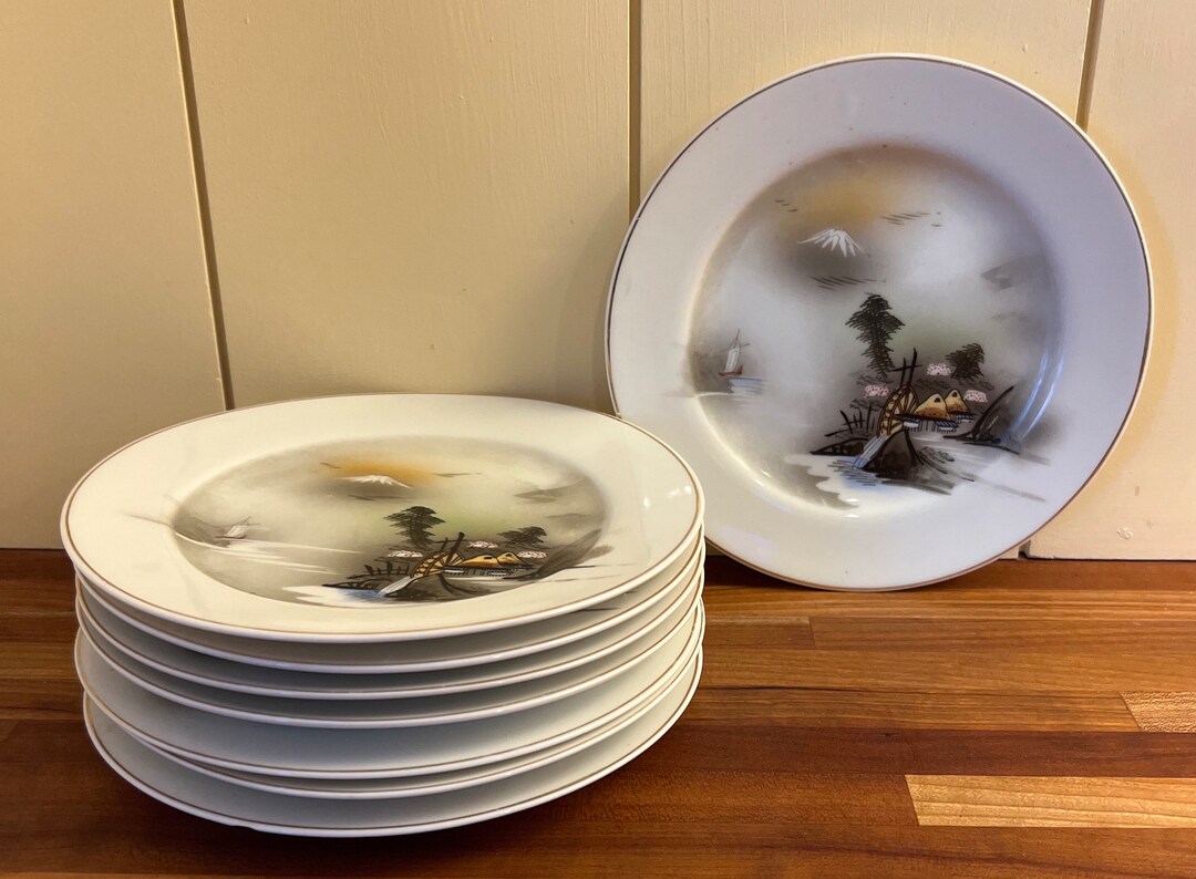 Stunning Asian Appetizer Plates set of 8 - Etsy