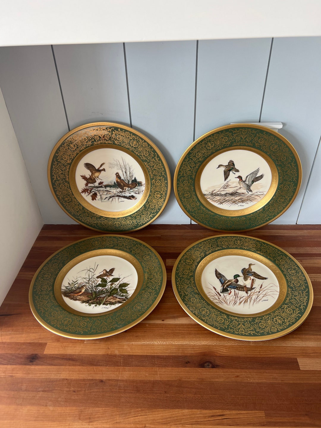Pickard James L. Lockhart Duck Plates stunning Set of Four - Etsy