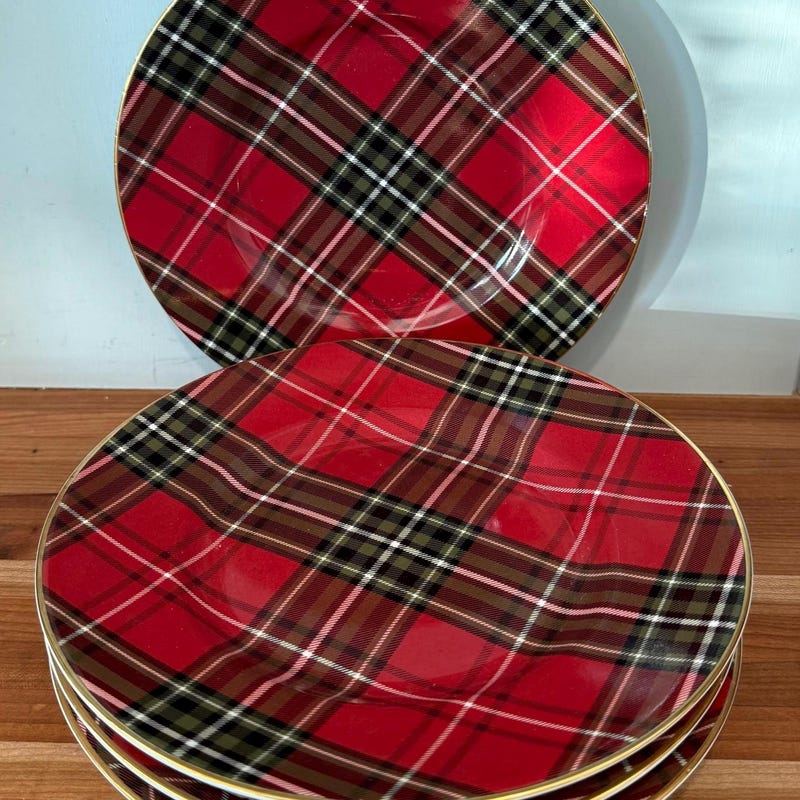 Plaid Dishes - Etsy
