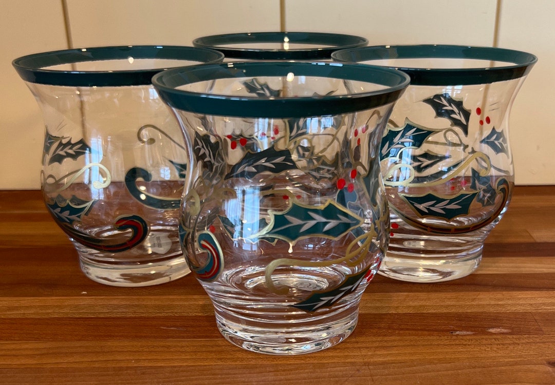 Stunning Lenox Holiday Glasses ( Set of Four) - Etsy