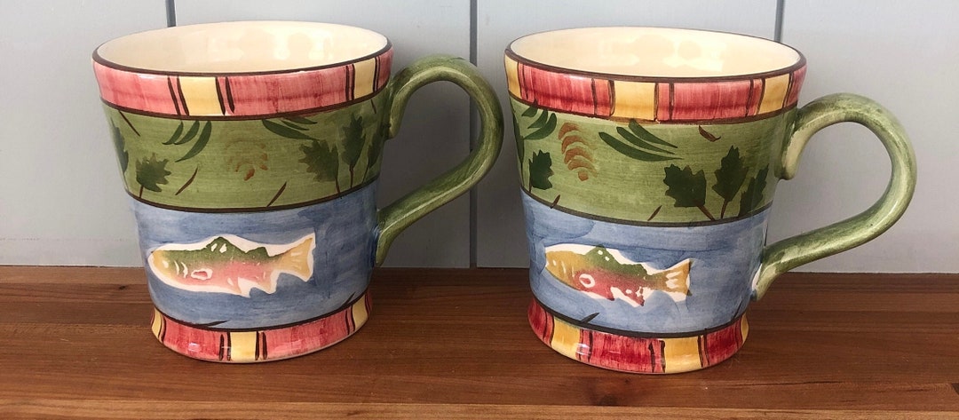 Timberline Bella Fish Mugs ( Set of 2) - Etsy