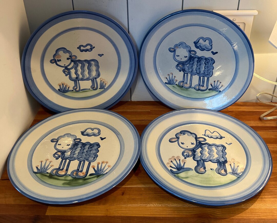 M.A. Hadley Sheep Dinner Plates set of Four - Etsy