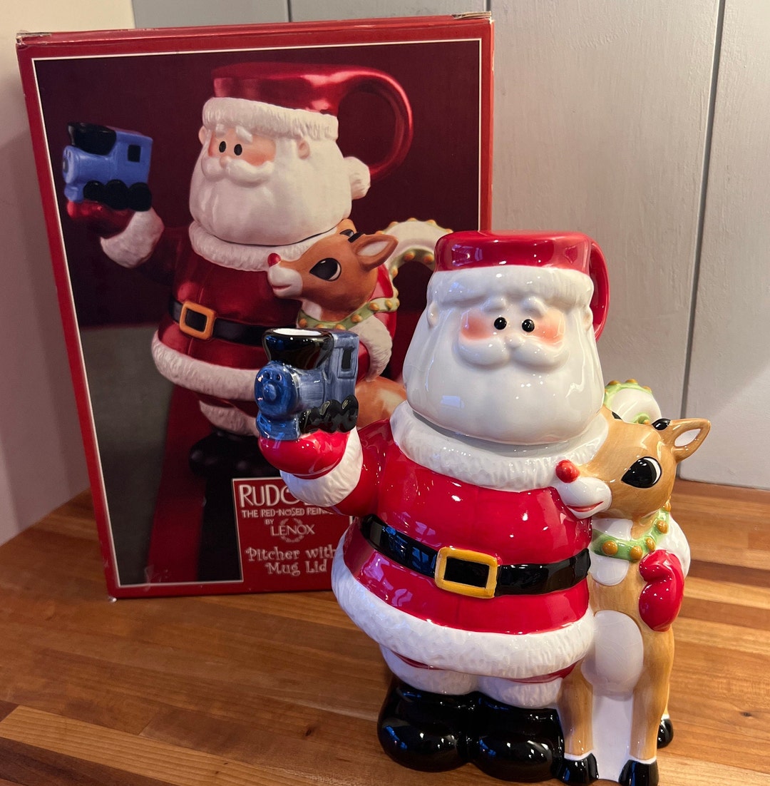 Lenox Rudolph the Red Nose Reindeer Pitcher and Mug - Etsy