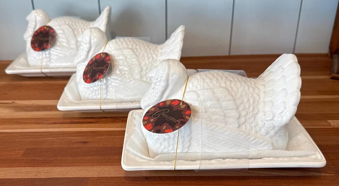 Cornucopia Turkey Butter Dish ( Sold Separately) - Etsy