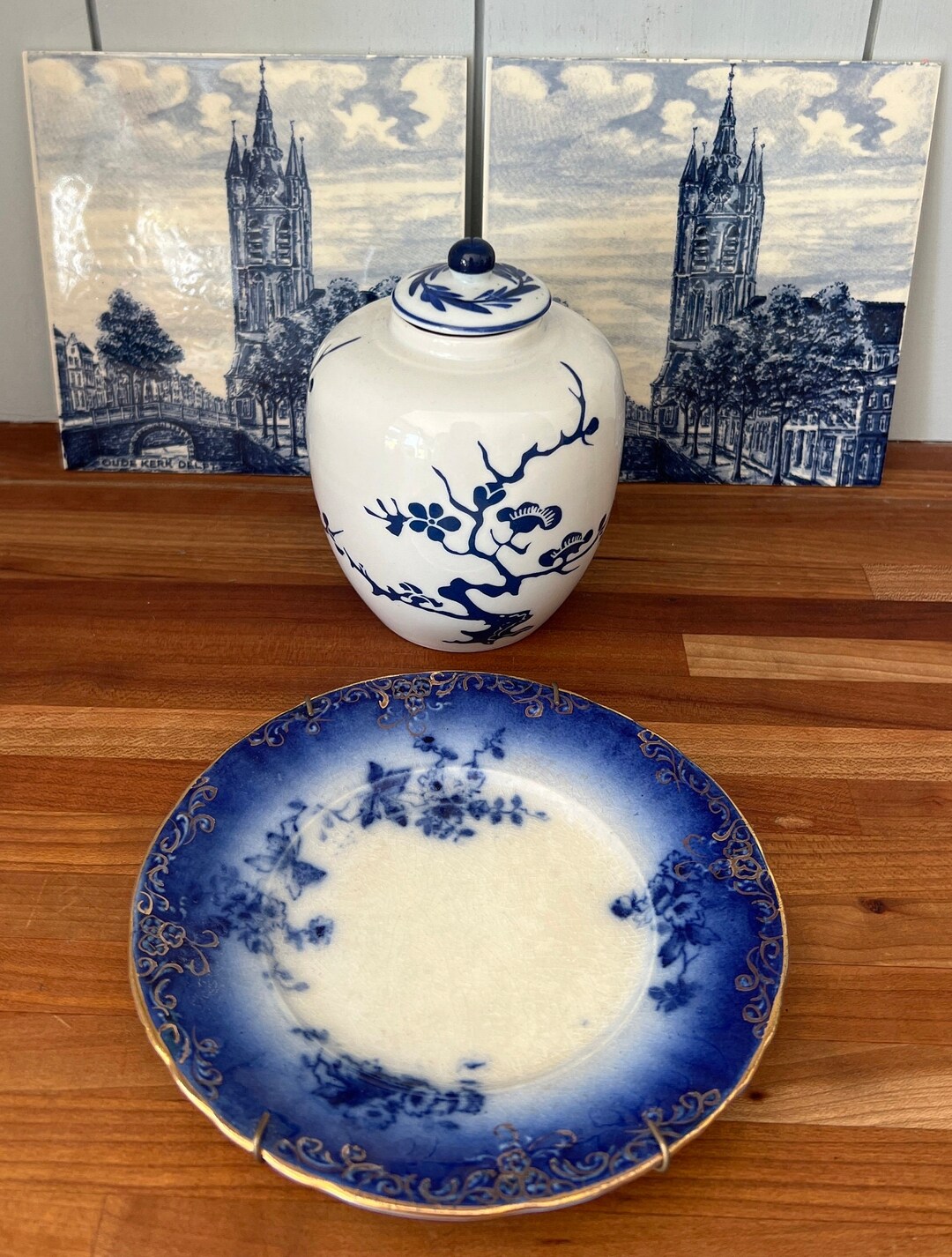 Blue and White Lot (delft/ Flow Blue/fitz and Floyd Ginger Jar - Etsy