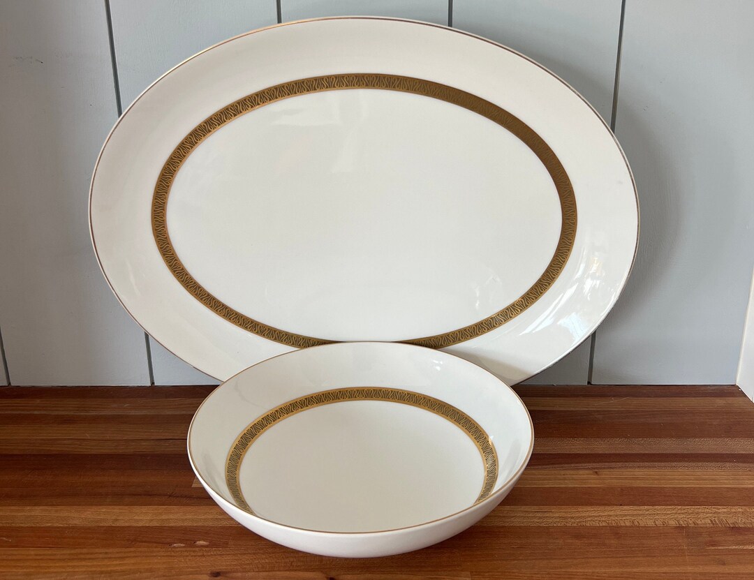 Mikasa Cambridge 8301 Serving Platter and Bowl - Etsy
