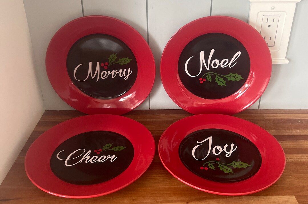 Adorable Christmas Luncheon Plates ( Set of Four) - Etsy